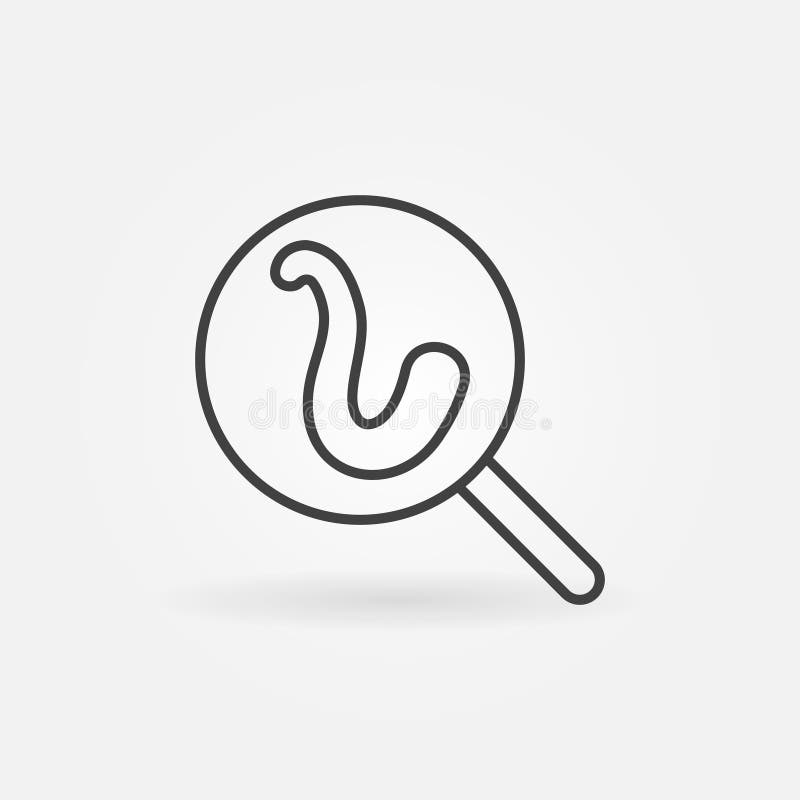 Helminth Outline Icons Set - Parasitic Worms Vector Concept Signs Stock ...