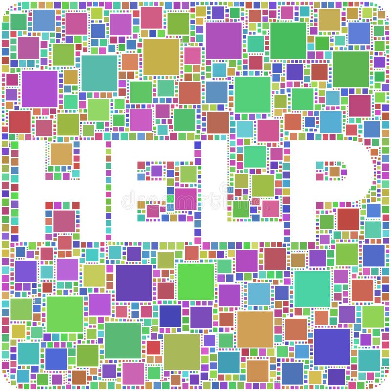 Help! stock vector. Illustration of squares, graphic - 11952014