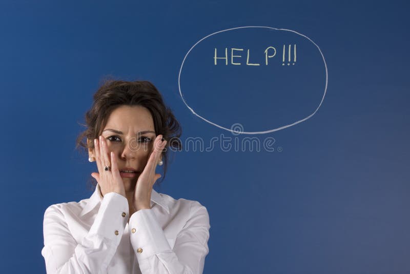 Help stock image. Image of pensive, cartoon, happiness - 22144523