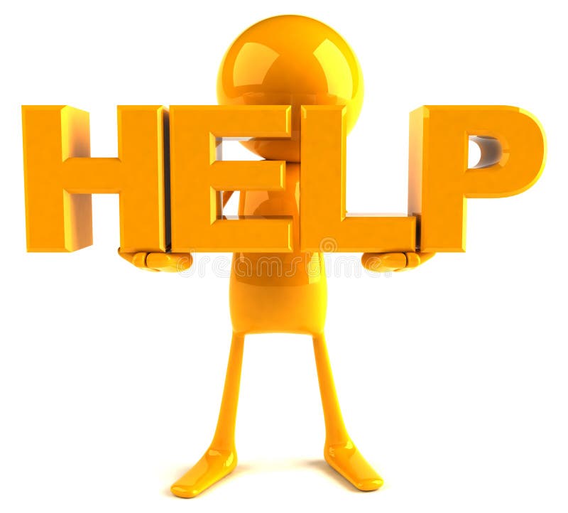Who Can Help Me Thinker Man Needing Customer Support Stock Illustration ...