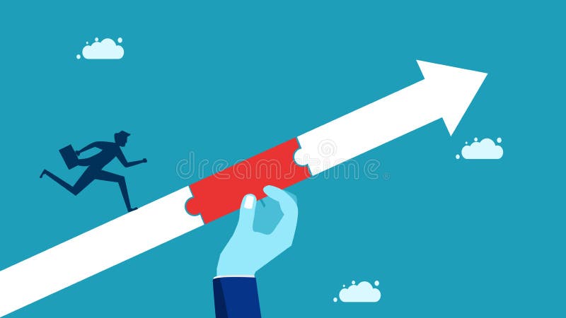 Help and Advice. Manager Hand Supporting Businessman To Grow Stock ...