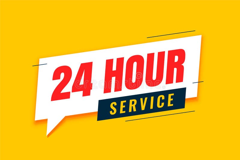 Help and Assistance 24 Hour Service Center Yellow Template Stock Vector ...