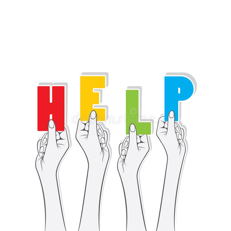 Man with Help banner stock vector. Illustration of cartoon - 83718793