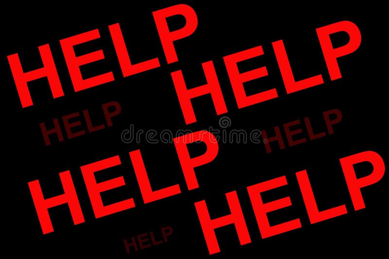 Help. Words and a Megaphone on a Bright Blue Background. Request for ...