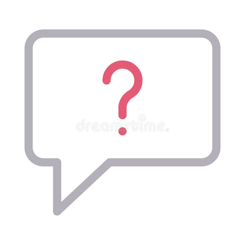 Bubble Help Glyph Color Flat Vector Icon Stock Illustration ...