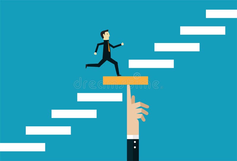 Help Build a Staircase To Step Up Stock Vector - Illustration of ...