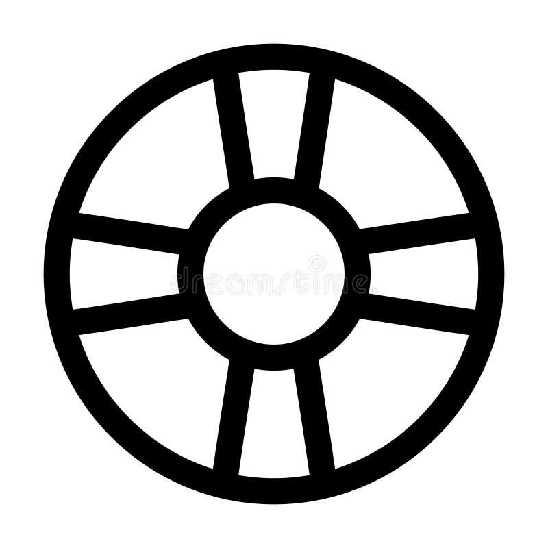 Help Circle Icon Line Isolated on White Background. Black Flat Thin ...