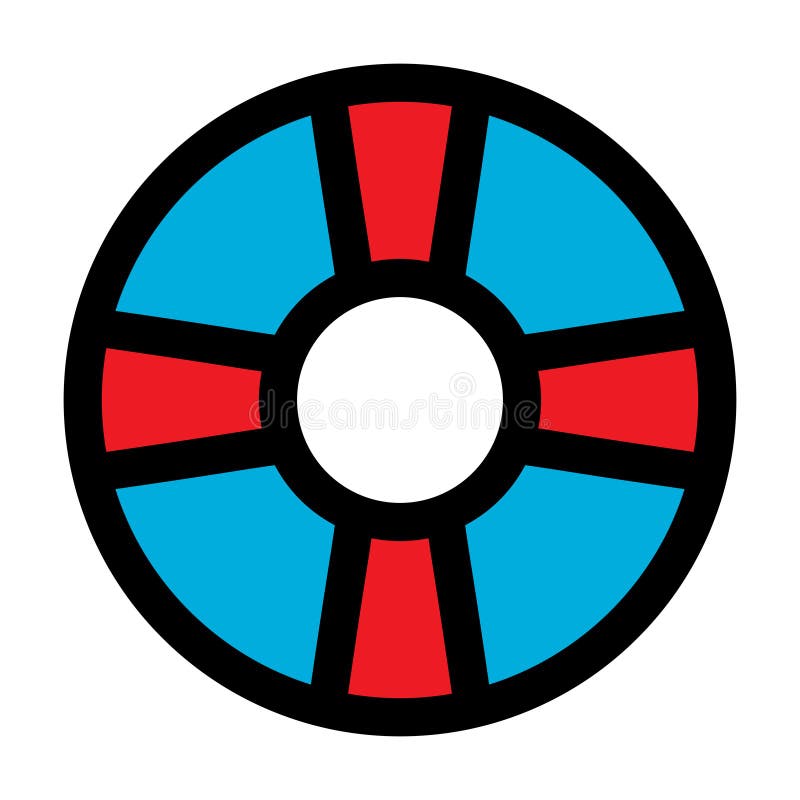 Help Circle Icon Line Isolated on White Background. Black Flat Thin ...