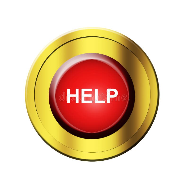 Red Help Button stock illustration. Illustration of emergency - 24448186