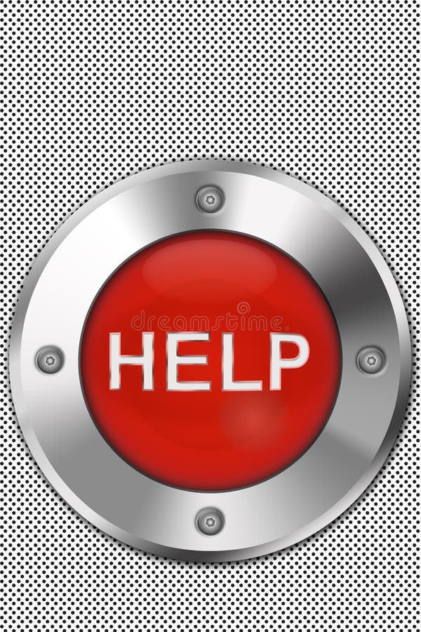 Red Help Button stock illustration. Illustration of emergency - 24448186