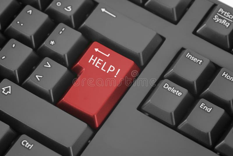 Help Button stock image. Image of technology, keyboard - 15088335