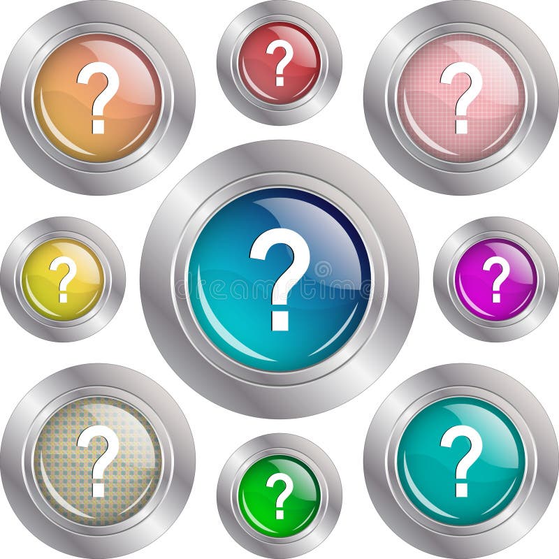 Question mark web buttons stock illustration. Illustration of symbol ...