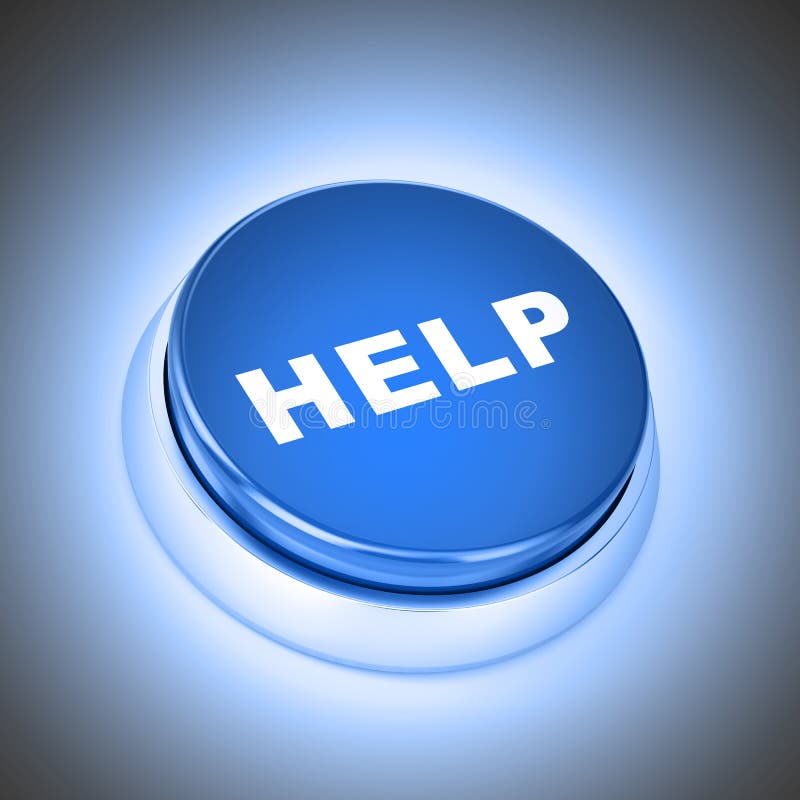 Red Help Button stock illustration. Illustration of emergency - 24448186