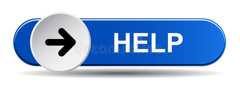 Help button blue stock illustration. Illustration of desk - 121306179