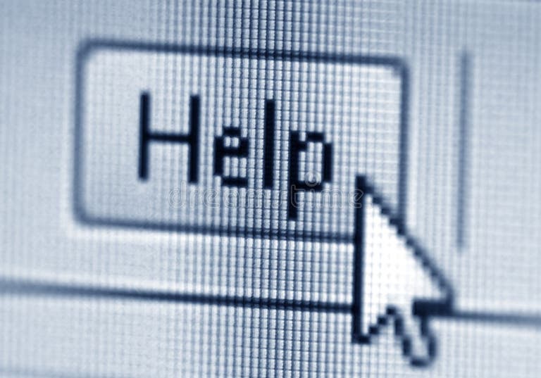 Help button and cursor stock photo. Image of internet - 16330876