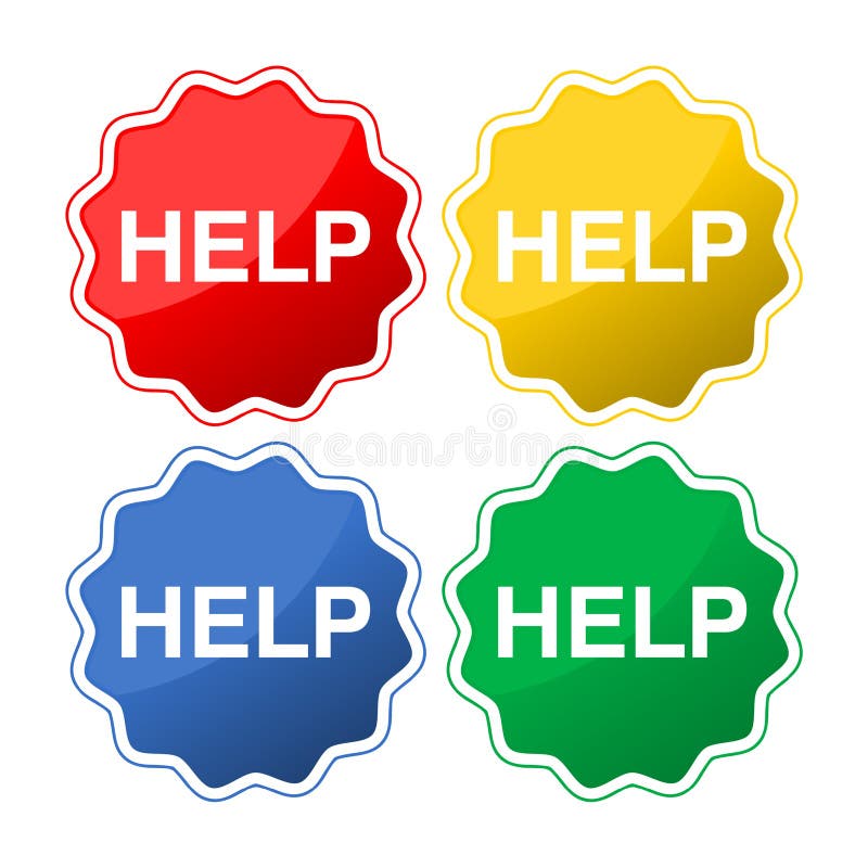 Help button icon stock vector. Illustration of safety - 128359935