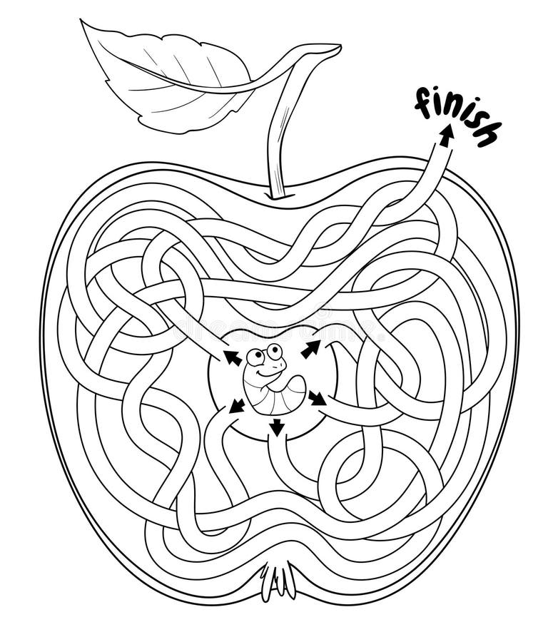 Children Logic Game To Pass Maze. Paint the Bows on the Tails with a ...