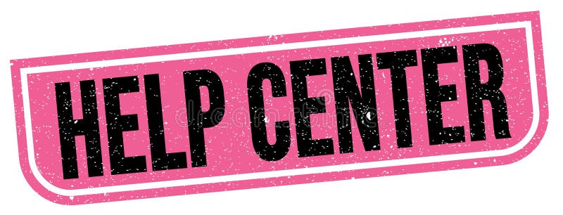 HELP CENTER Text Written on Pink-black Stamp Sign Stock Illustration ...