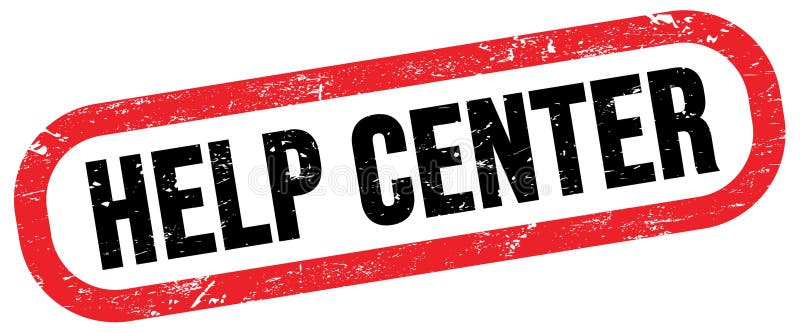 HELP CENTER, Text Written on Red-black Stamp Sign Stock Illustration ...