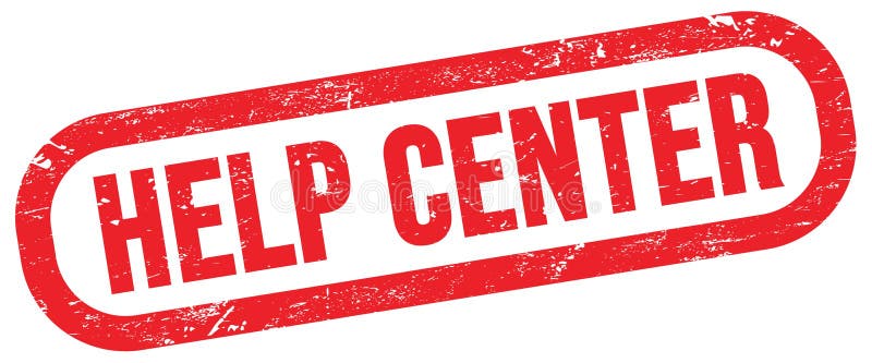 HELP CENTER, Text Written on Red Stamp Sign Stock Illustration ...