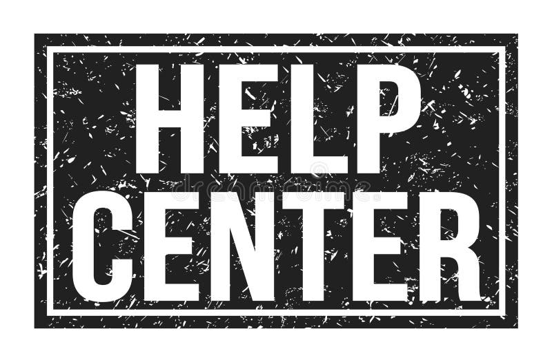 HELP CENTER, Words on Black Rectangle Stamp Sign Stock Illustration ...