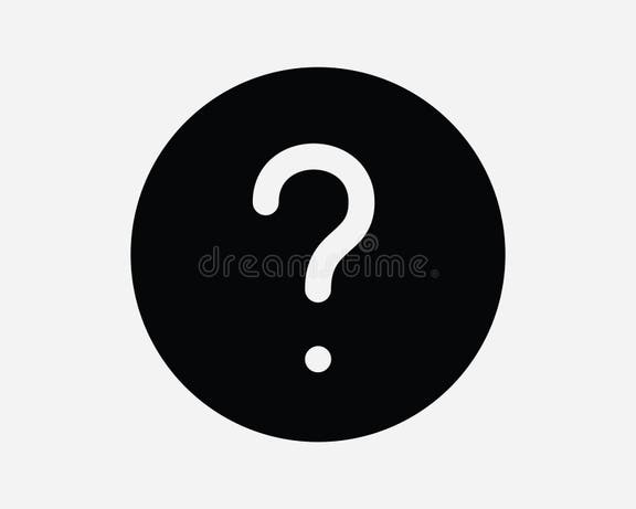 Black Round Help Sign Symbol Question Mark Button Information Counter ...
