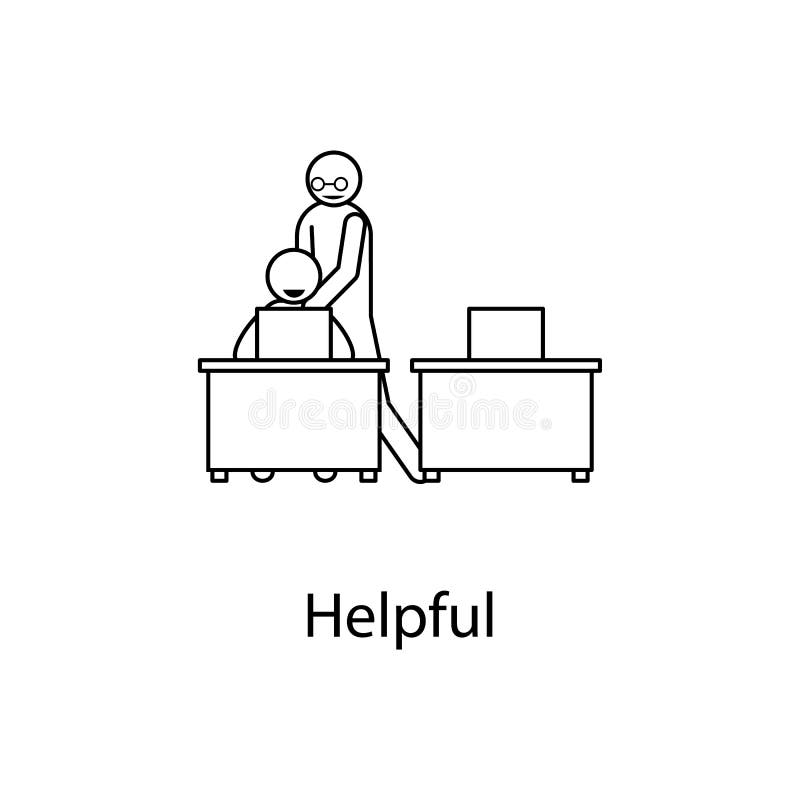 Help a Colleague Illustration. Element of Relationship with Colleague ...