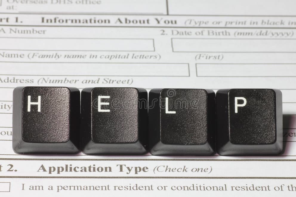 HELP: Complicated Application Form Stock Image - Image of technology ...