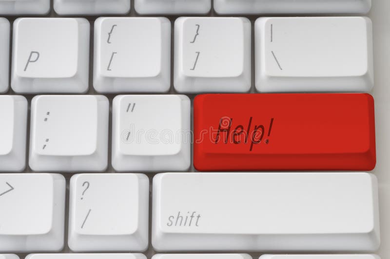 Help Key on Computer Keyboard Stock Photo - Image of computing ...