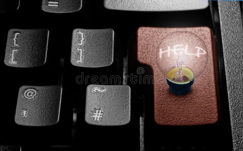 Help from computer stock image. Image of keyboard, help - 37684919