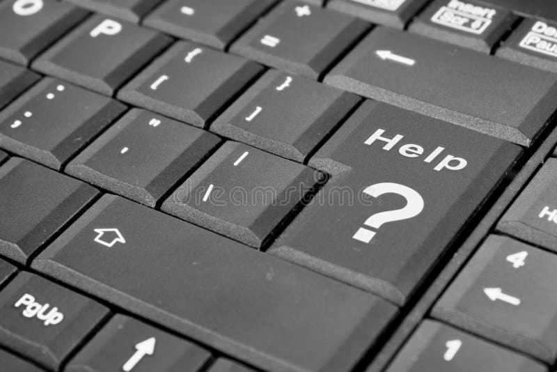 Help computer keyboard key stock image. Image of support - 12230259