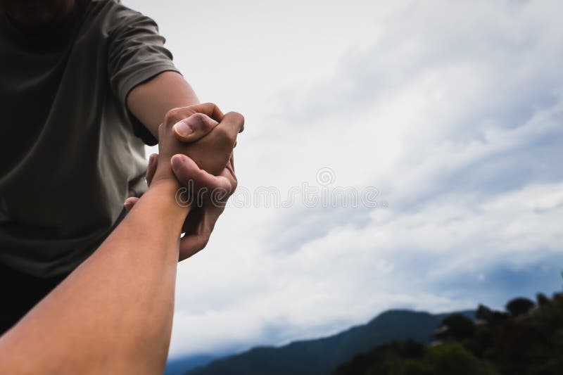 Help Concept Hands Reaching Out To Help Each Other. Stock Image - Image ...