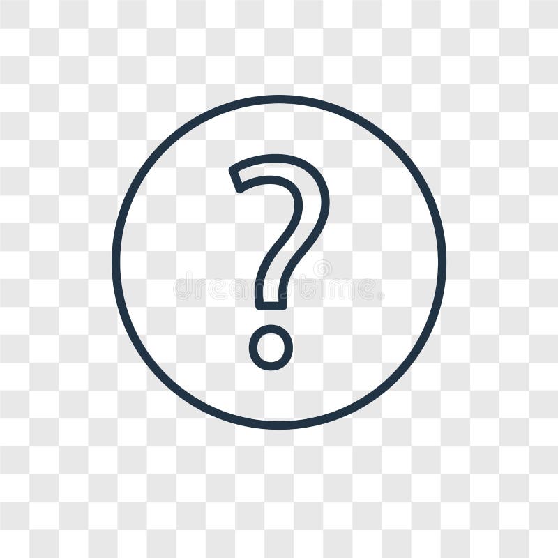 Help Concept Vector Linear Icon Isolated on Transparent Background ...