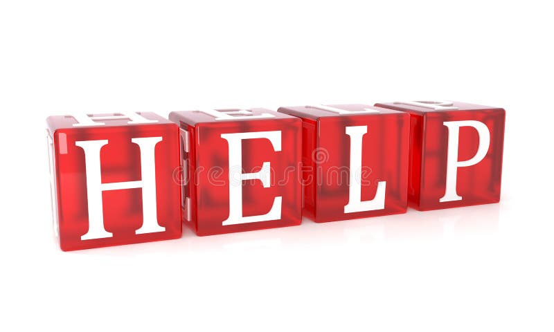 Help Text with Computer Cursor Stock Illustration - Illustration of ...