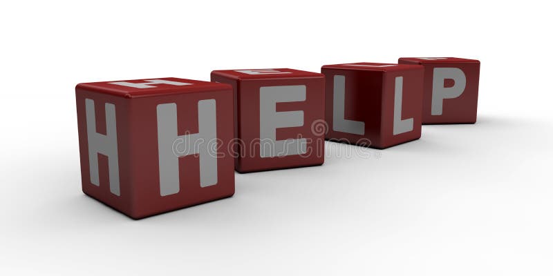 Help Cubes stock illustration. Illustration of solution - 12661576