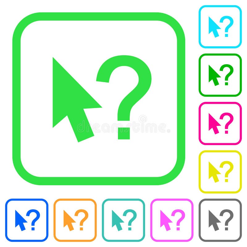 Help Cursor Vivid Colored Flat Icons Icons Stock Vector - Illustration ...