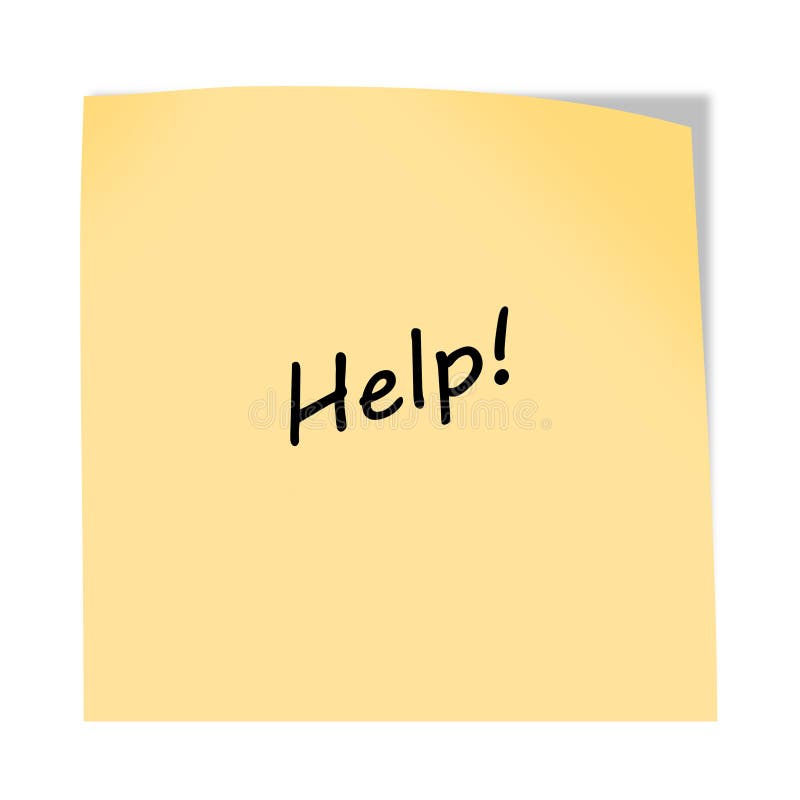 Help Sticky Note Stock Illustrations – 274 Help Sticky Note Stock ...
