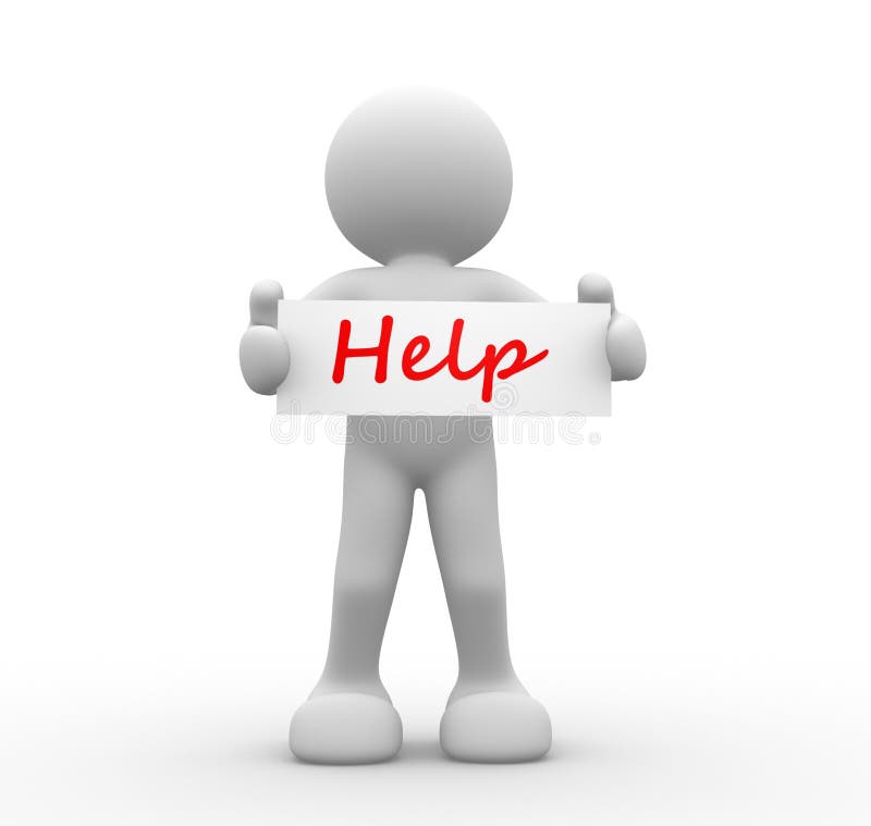 Help me stock illustration. Illustration of people, character - 19684152