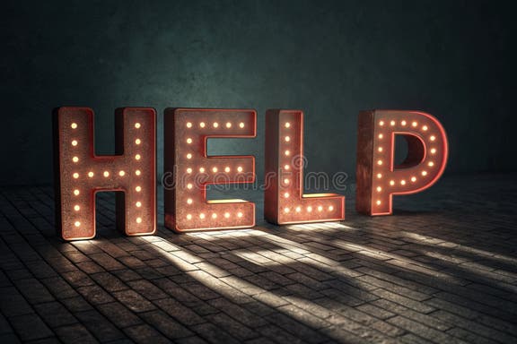 Help 3D Text Effect - Generated by Ai Stock Illustration - Illustration ...