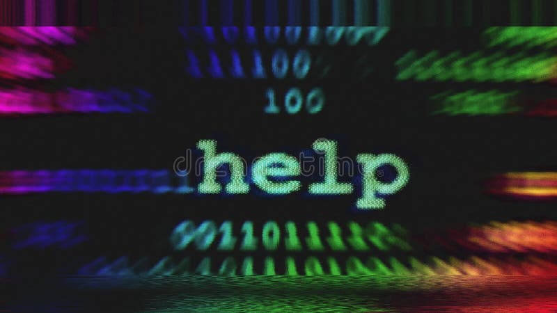 Help Data on the Screen Glitch Effect Stock Video - Video of call, chat ...