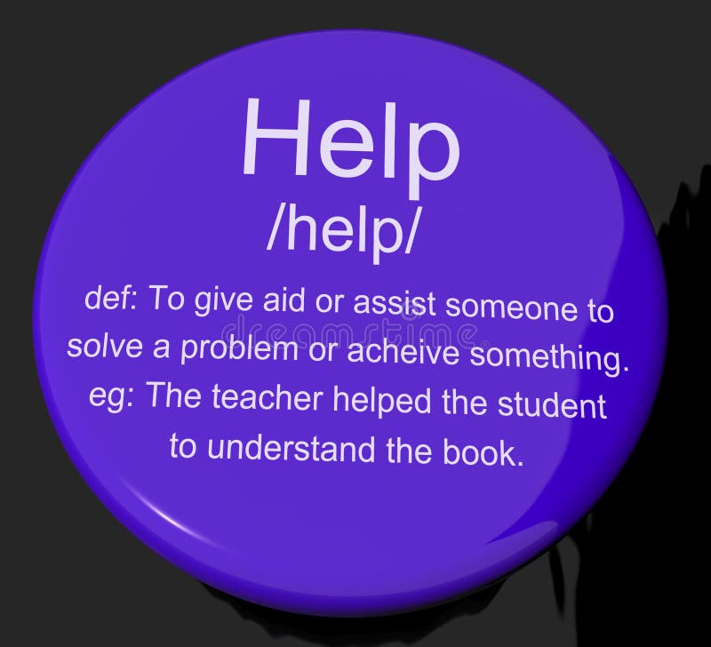 Help Definition Button Showing Support Stock Illustration ...