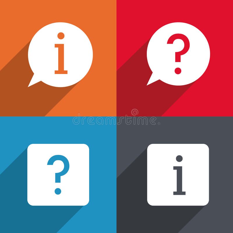 Help Design. Question Mark Icon. Flat Illustration Stock Illustration ...