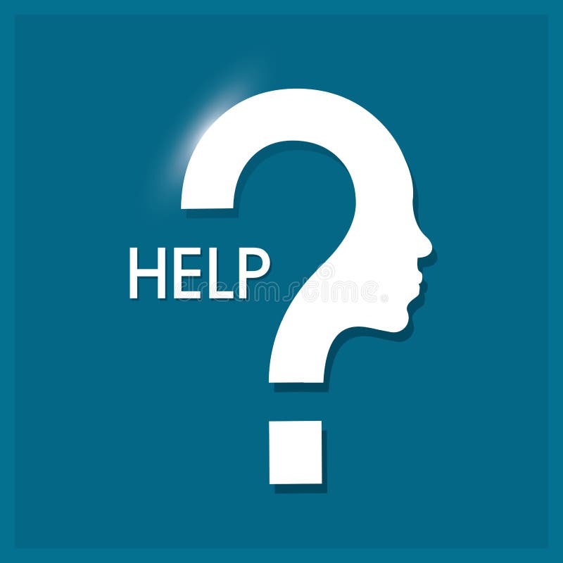 Help Design. Question Mark Icon. Flat Illustration Stock Image - Image ...