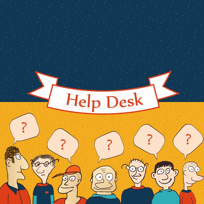 Help desk board stock vector. Illustration of assistant - 87728958