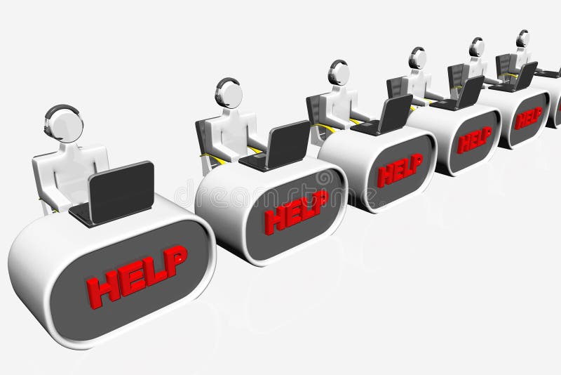 Help desk concept stock illustration. Illustration of assistance - 44488422