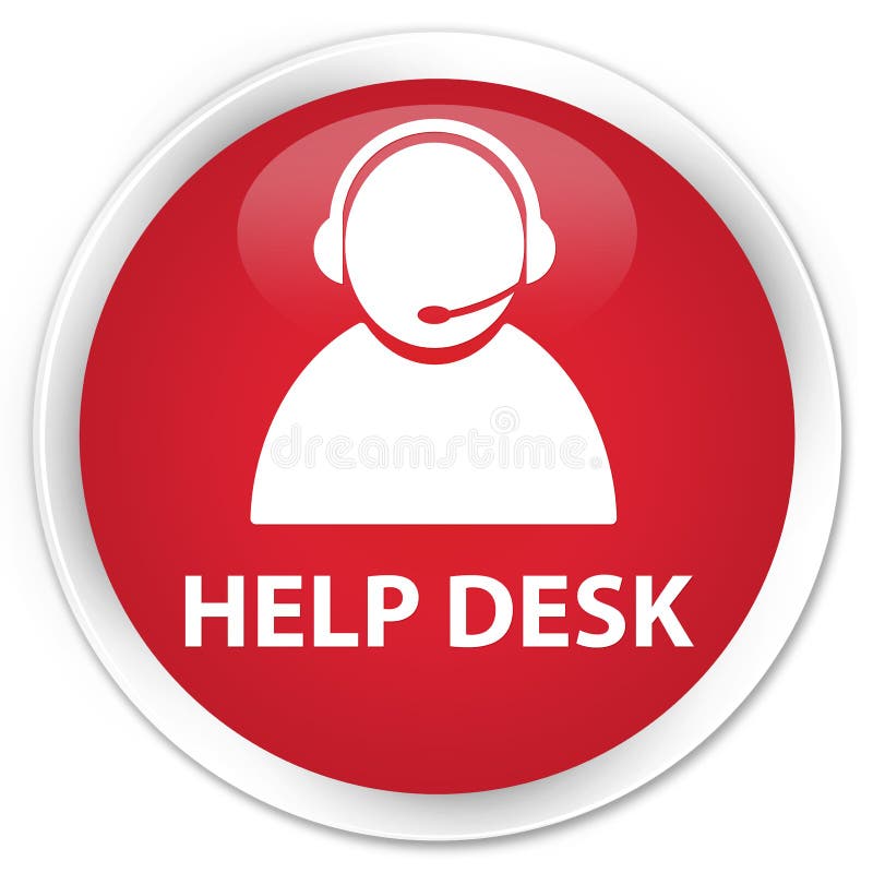 Help Desk (customer Care Icon) Premium Red Round Button Stock ...