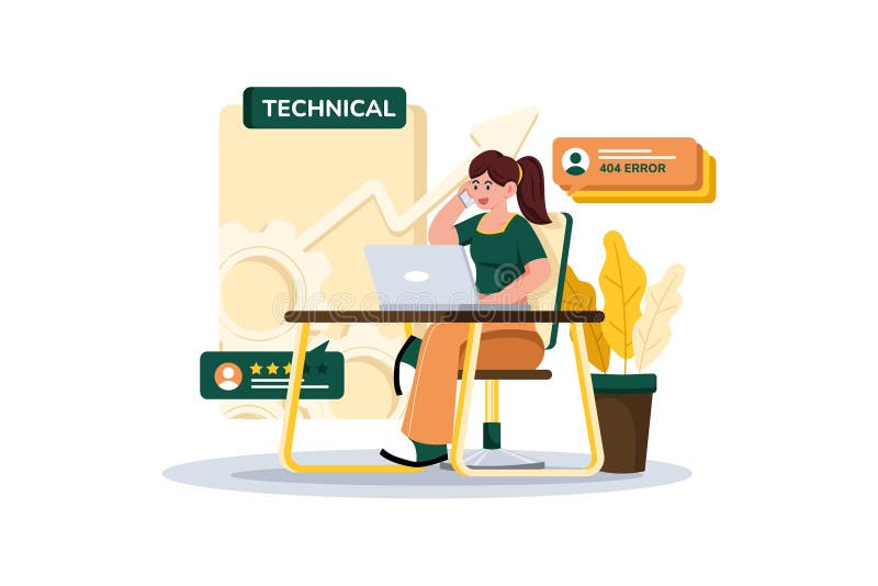 Help Desk Gathers Feedback for Better Technical Assistance Stock Vector ...