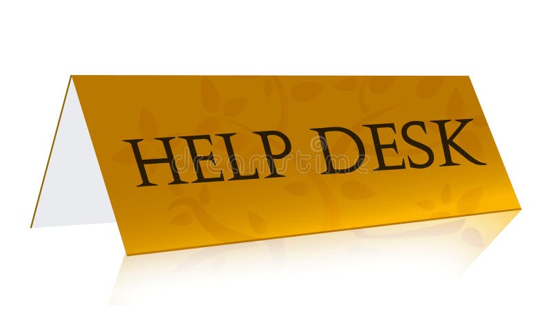Help Desk Gold Illustration Stock Illustration - Illustration of retro ...
