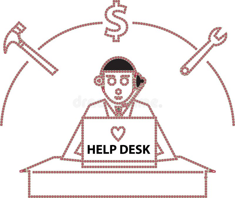 Help Desk stock illustration. Illustration of corporation - 100924869