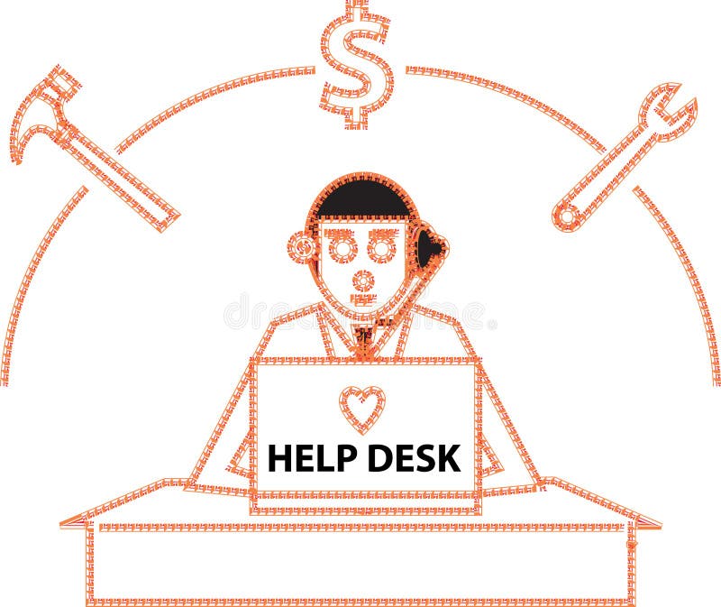 Help Desk stock illustration. Illustration of button - 100926431